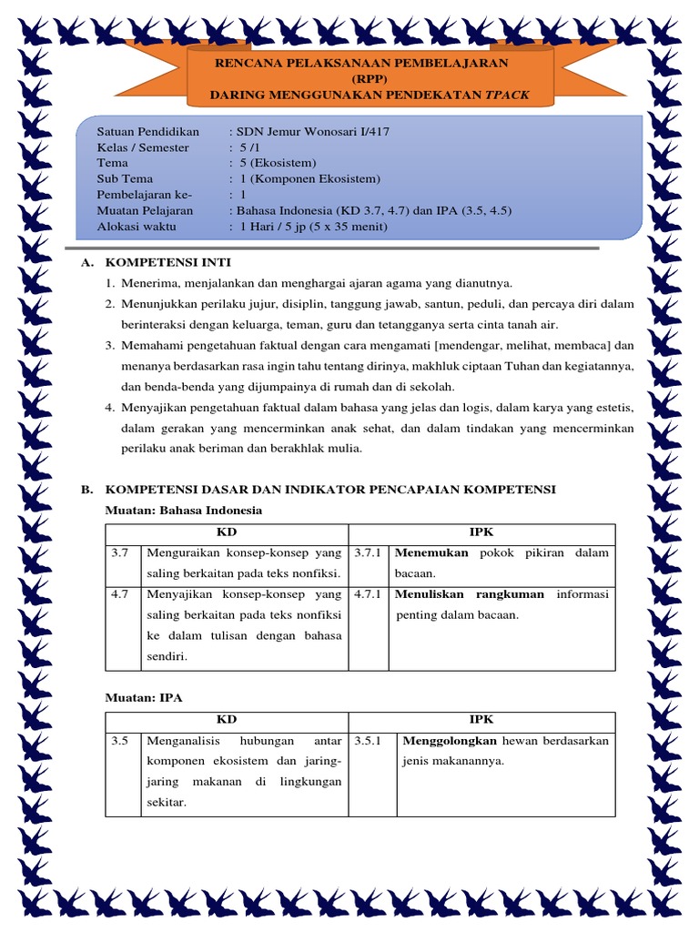 RPP Berbasis TPACK | PDF