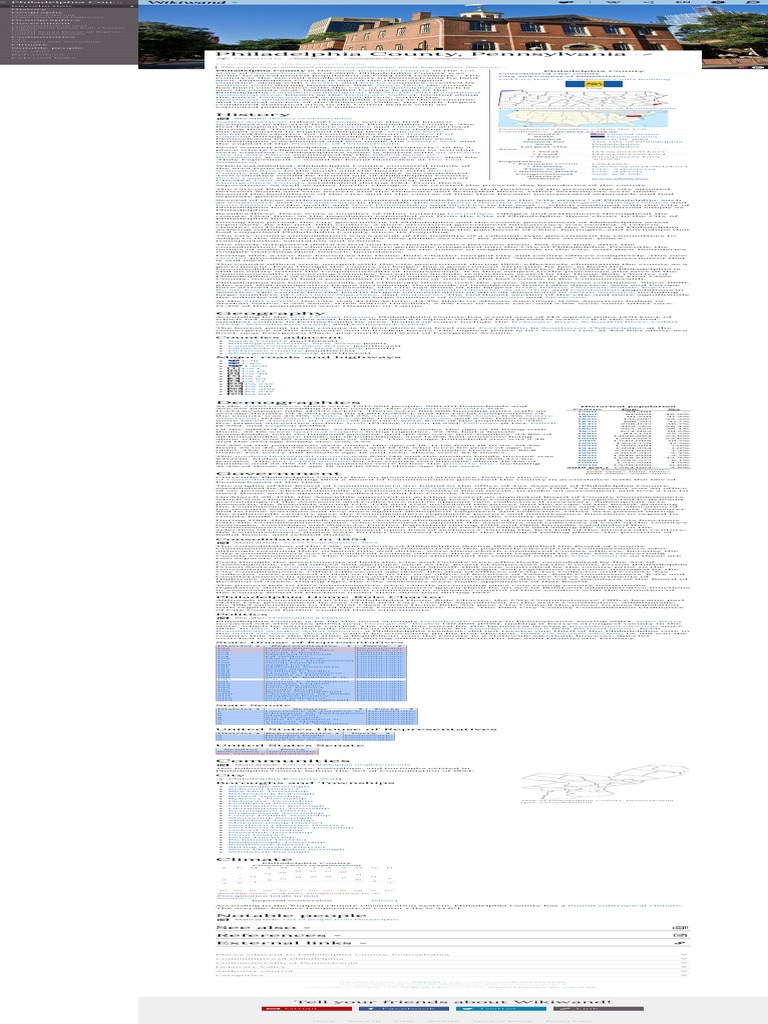 Philadelphia County, Pennsylvania - Wikiwand | PDF | Philadelphia | Government