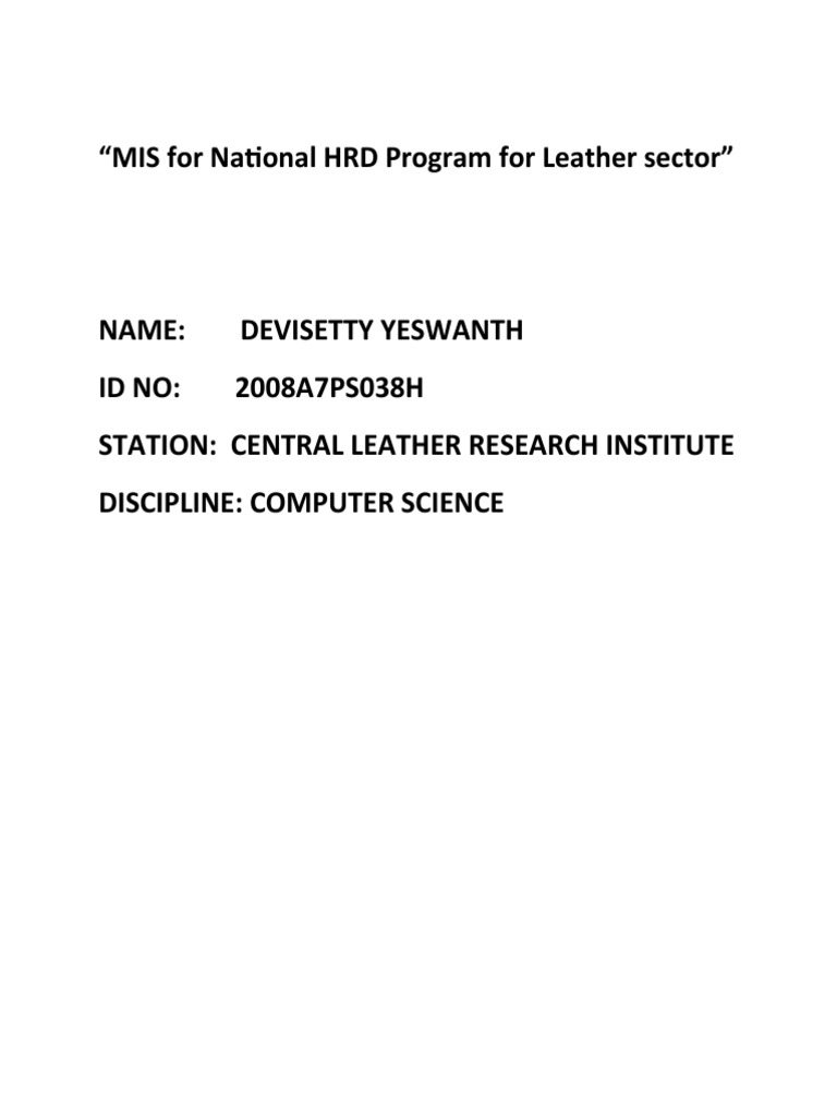 Report of Yeswanth | PDF | Science And Technology | Active Server Pages