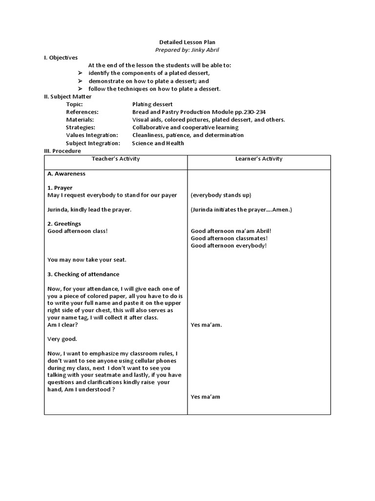 Plating Desserts: A Detailed Lesson on Identifying Components ...