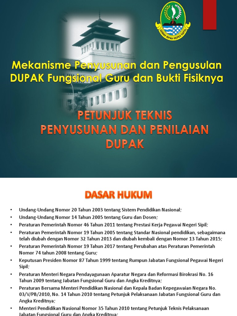 Juknis Dupak Guru GTK Disdik Jabar | PDF