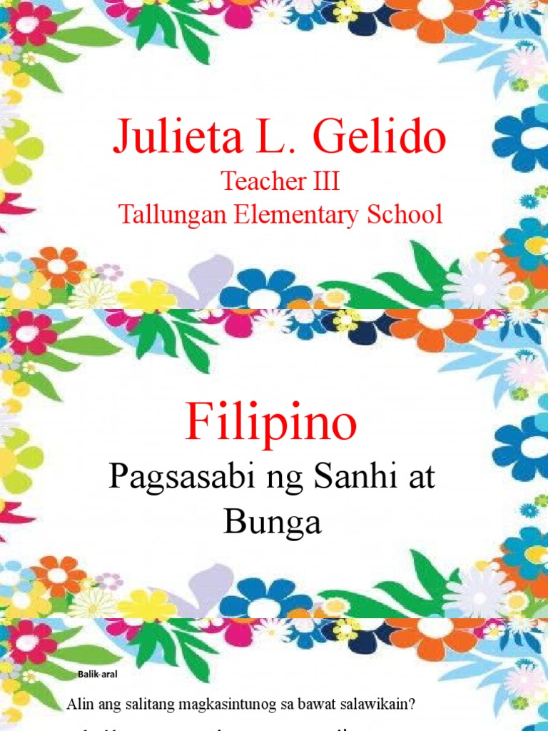 Powerpoint Presentation in Filipino 4 | PDF