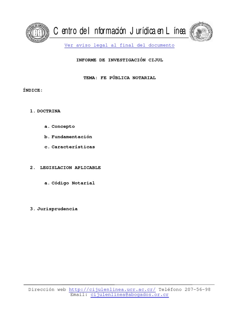 Fe Pública Notarial: Conceptos y Aplicaciones | PDF | Derechos de autor ...