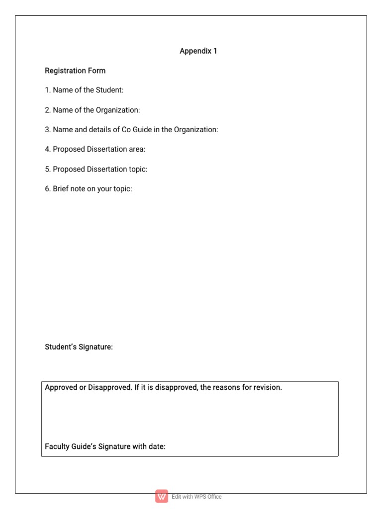 Synopsis Format 2021 | PDF