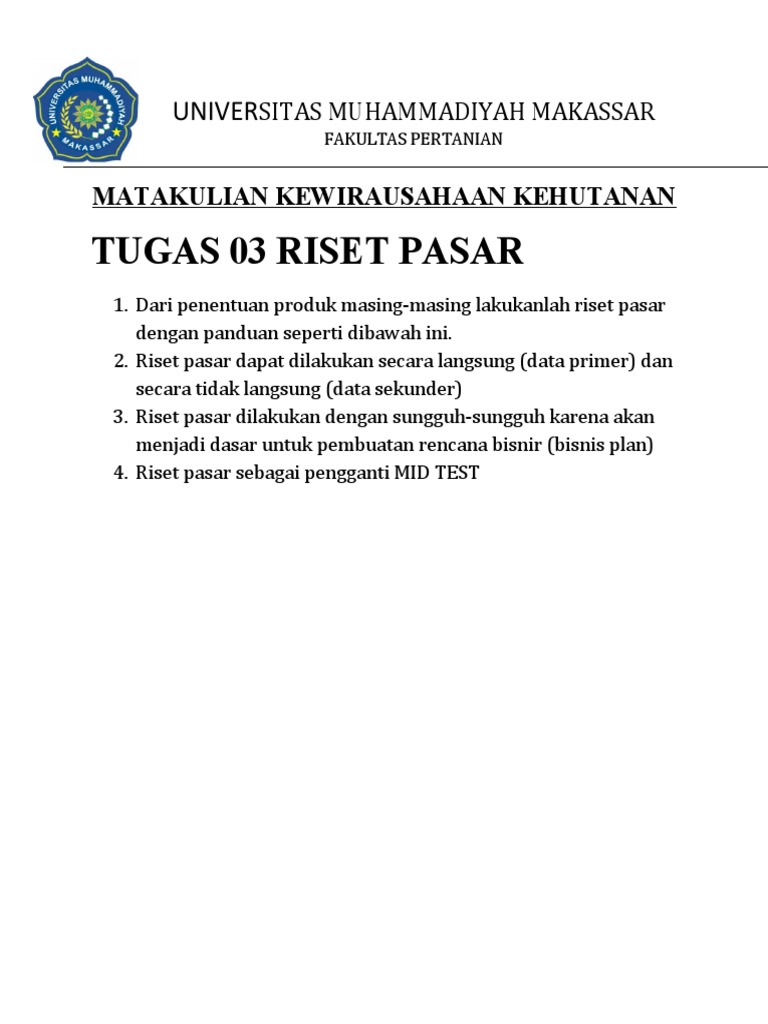 Tugas 03 RISET PASAR | PDF