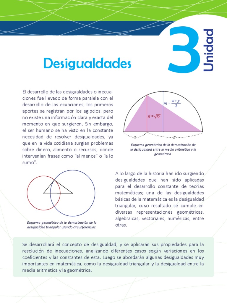 Hoja De Trabajo Con Respuestas Sobre Las Propiedades De La Desigualdad Triangular