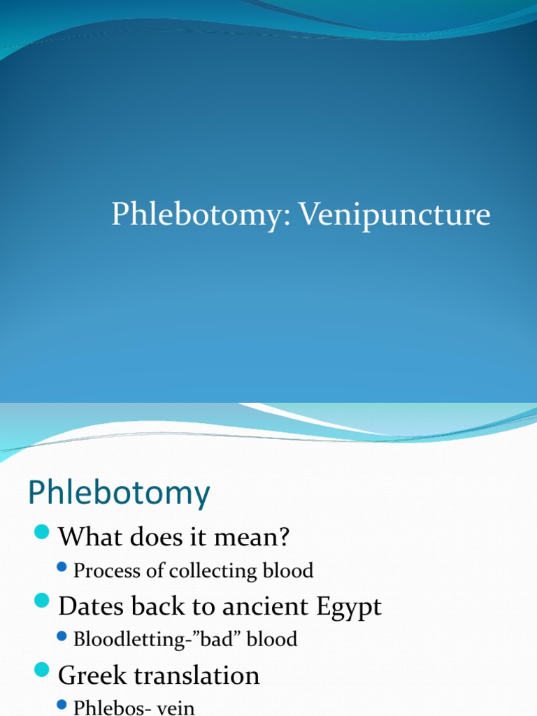 Phlebotomy Basics | Download Free PDF | Blood | Circulatory System