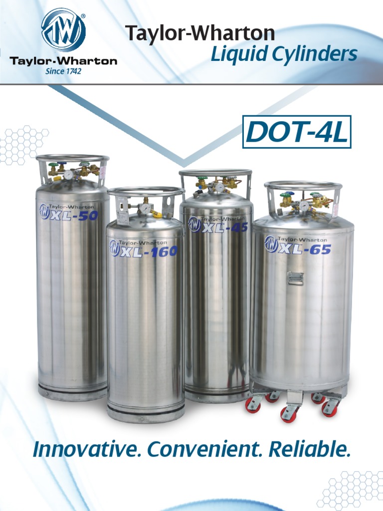 Brochure Liquid Cylinders DOT 4L | PDF | Pressure | Oxygen