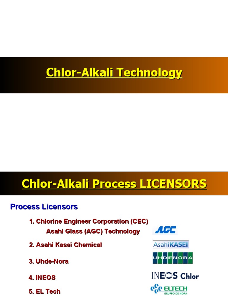 Chlor-Alkali Process Overview and Diagram | PDF | Chlorine | Sodium ...