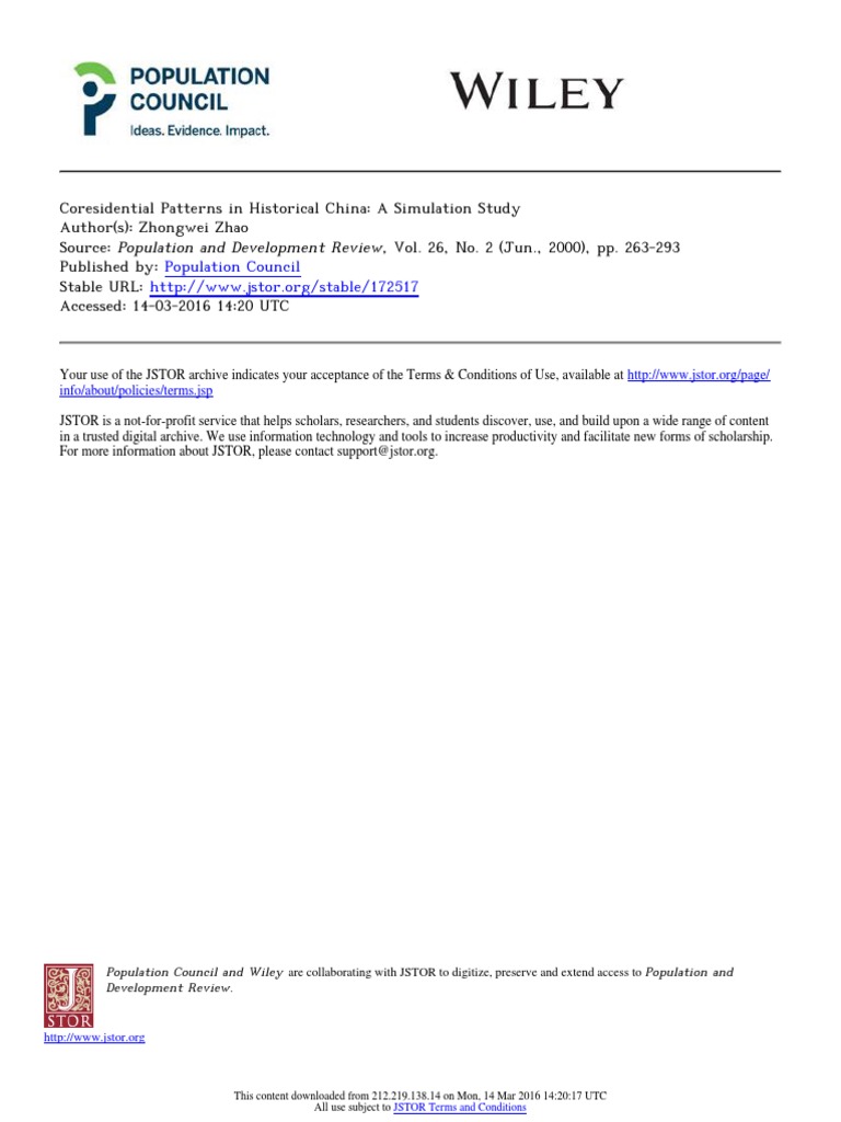 Residence Pattern | PDF | Simulation | Family