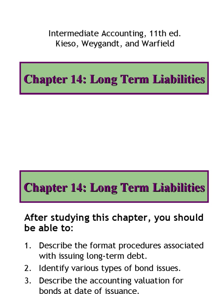 Chapter 14: Long Term Liabilities | PDF | Bonds (Finance) | Present Value