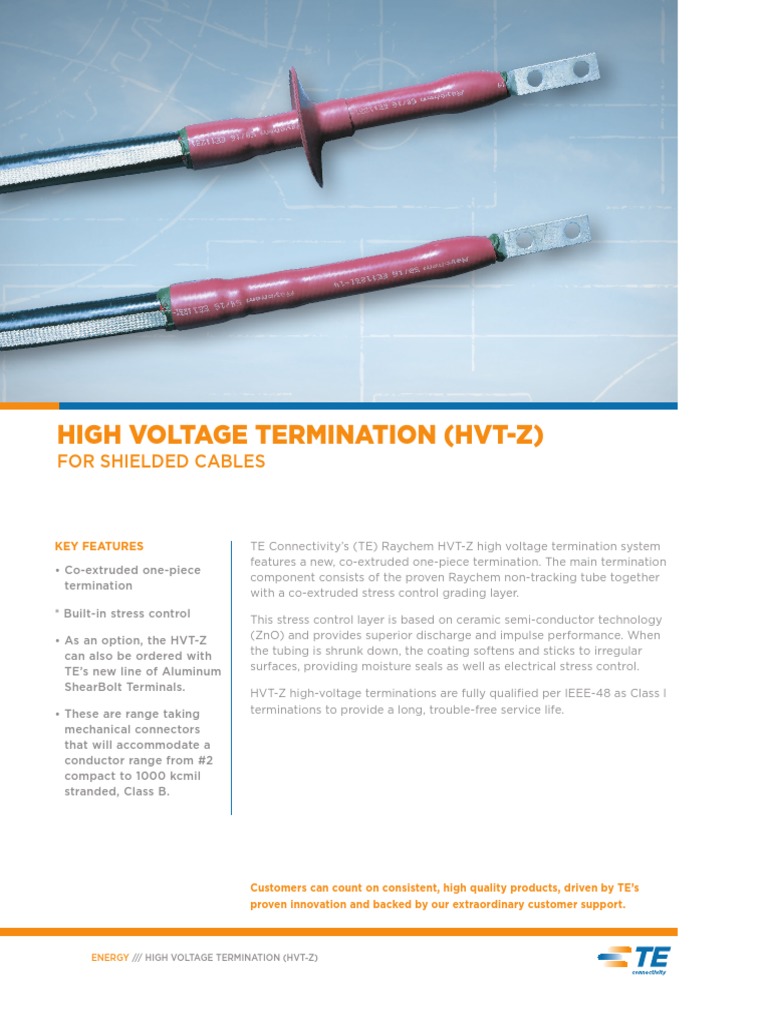 High Voltage Termination (HVT-Z) : For Shielded Cables | PDF ...