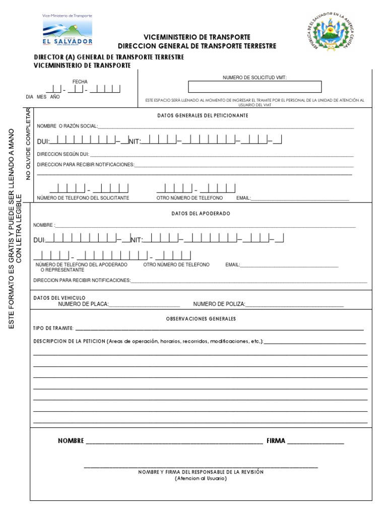 Solicitud Unica de Transporte | PDF | Transporte