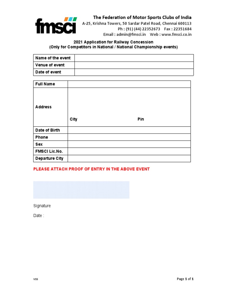 2021.railway - Concession.form | PDF