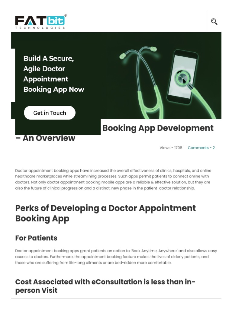 Doctor Appointment App Development Guide | PDF | Electronic Health ...