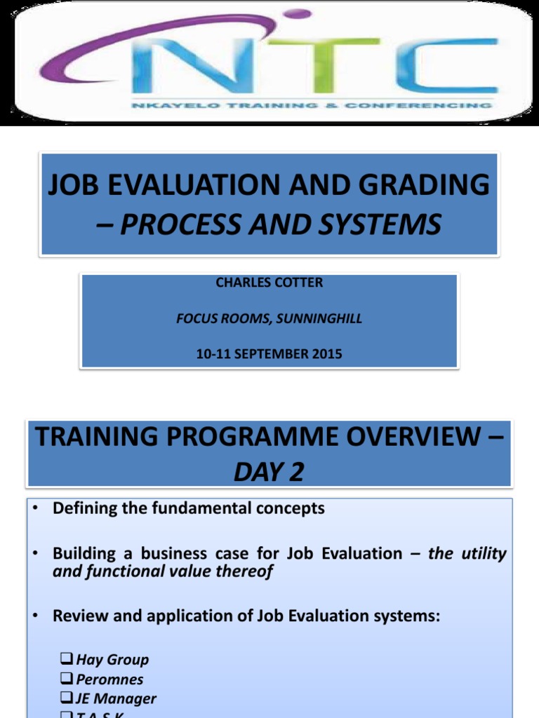 Job Evaluation Systems Training | PDF