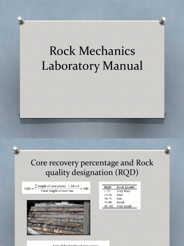 Lab Manua - Rock Mechanics Lab | PDF | Strength Of Materials | Young's ...
