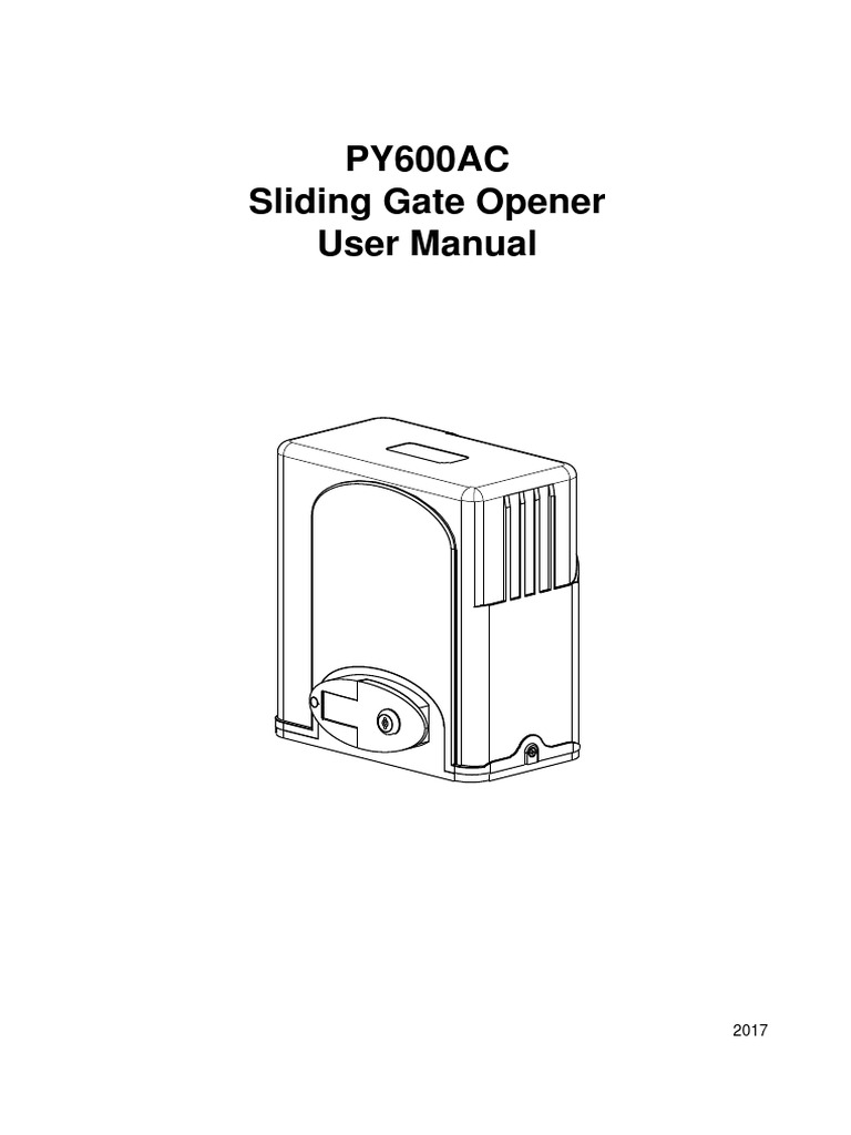 Datasheet Kit Py600ac 4m Cremaliera | PDF | Switch | Electric Motor