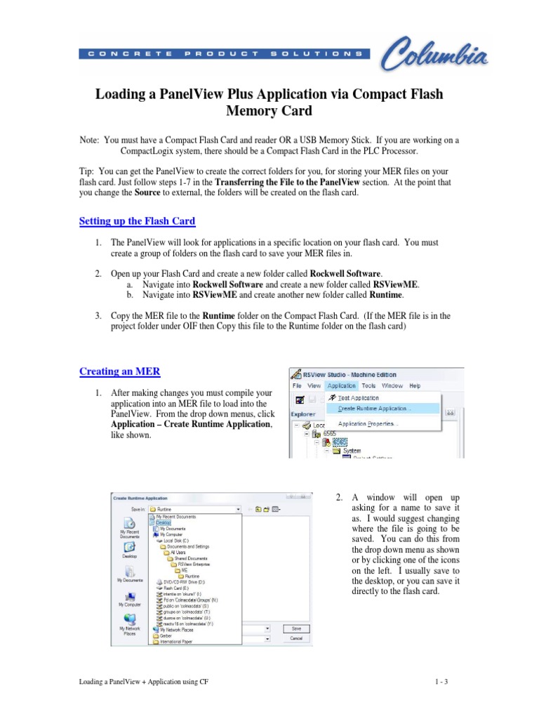 Load PanelView Plus with CF Card | PDF | Computer File | Flash Memory