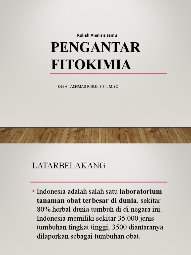 Pengantar Fitokimia | PDF