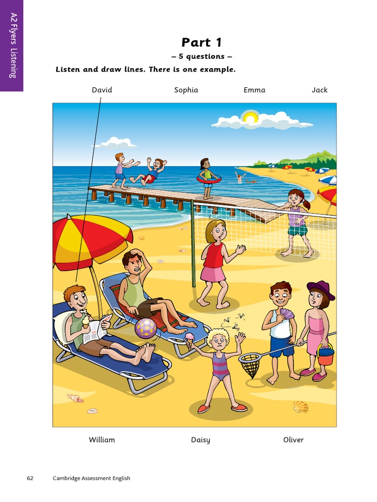 5 Questions - Listen and Draw Lines. There Is One Example | PDF