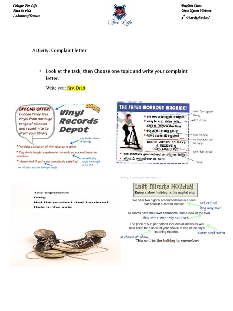 Complaint Letter Assignment | PDF