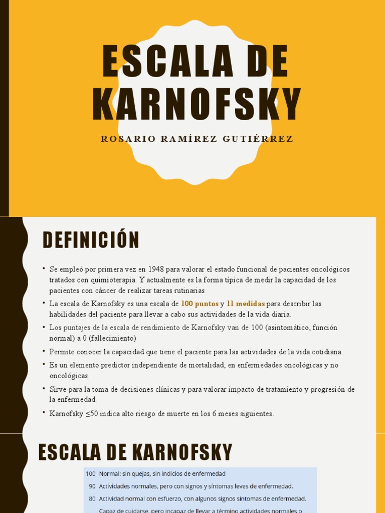 Escala de Karnofsky | PDF
