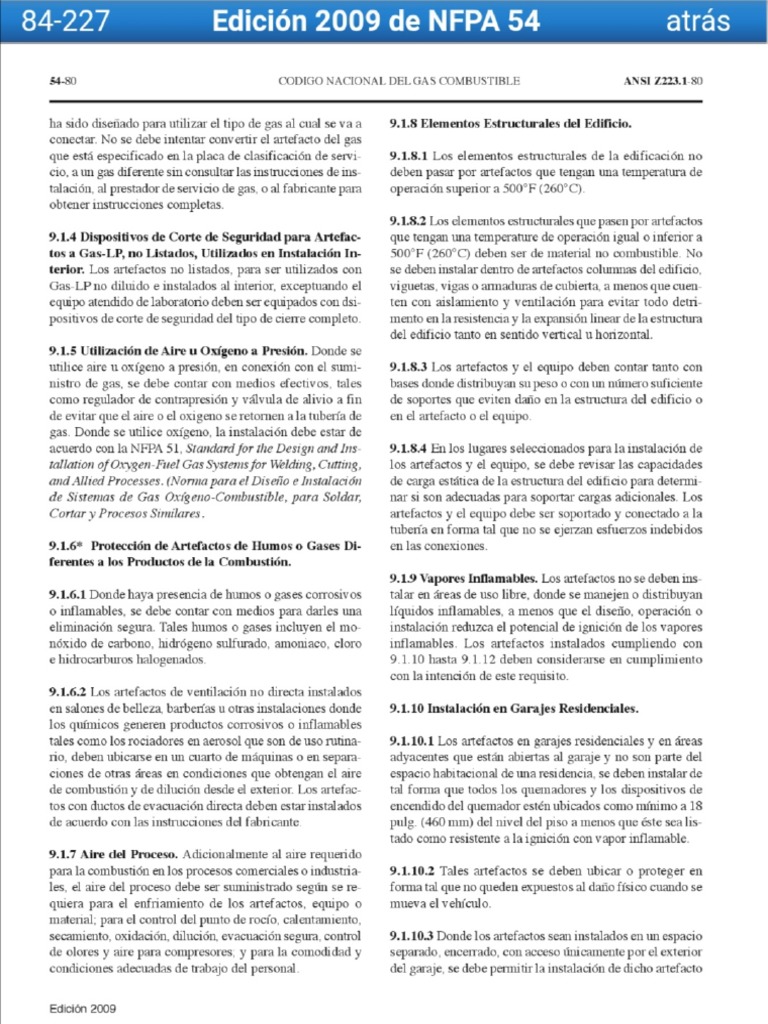 NFPA 54 Parte 1 | PDF