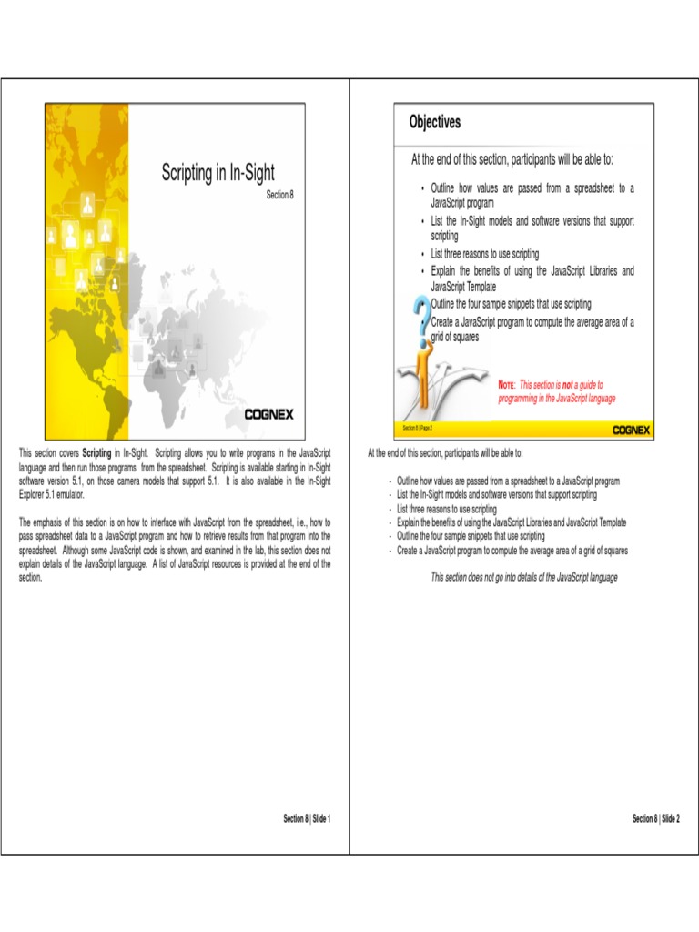 Scripting In In Sight Objectives Descargar Gratis Pdf Java Script 8813
