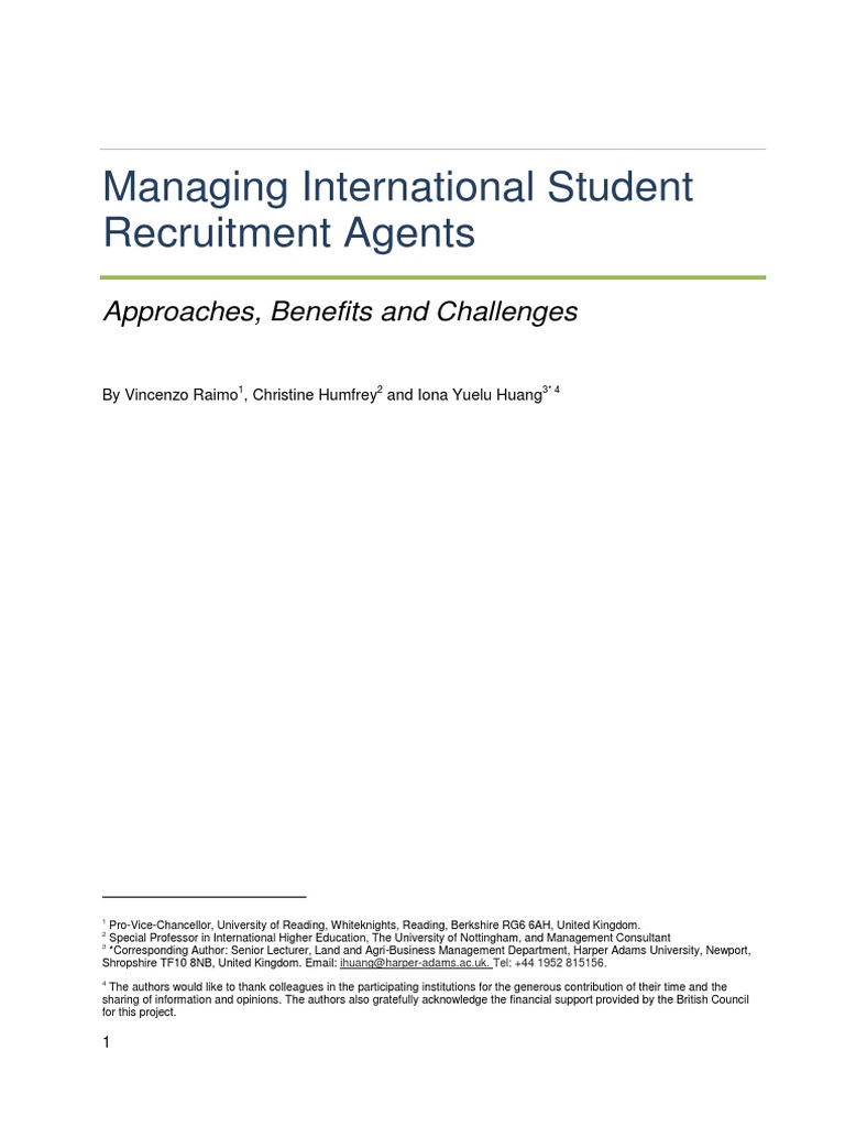 UK Universities & Recruitment Agents | PDF | International Student ...