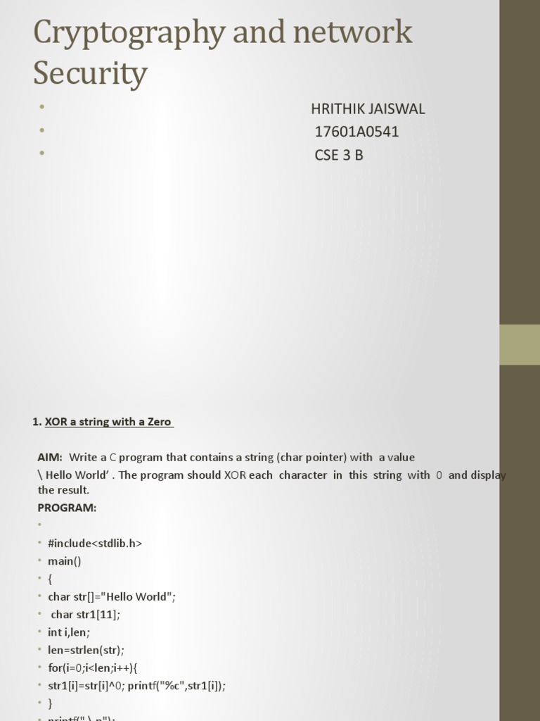 Cryptography and Network Security PPTTTTT Lab | PDF | Encryption ...