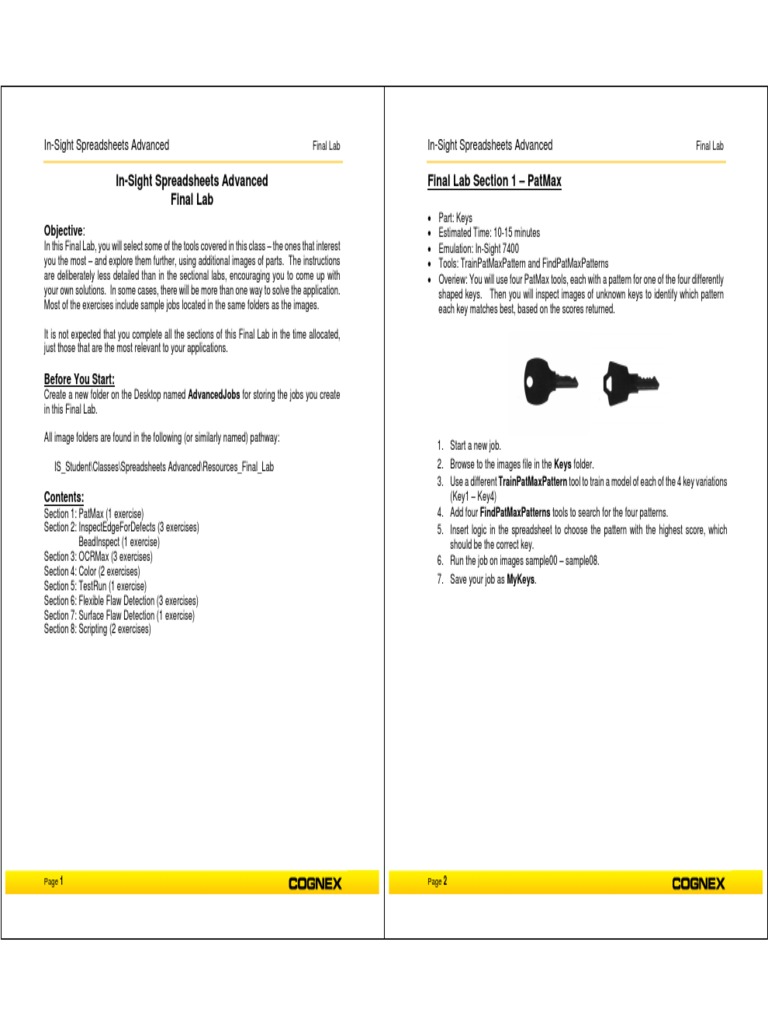 In-Sight Spreadsheets Advanced Final Lab Final Lab Section 1 - Patmax | Download Free PDF ...