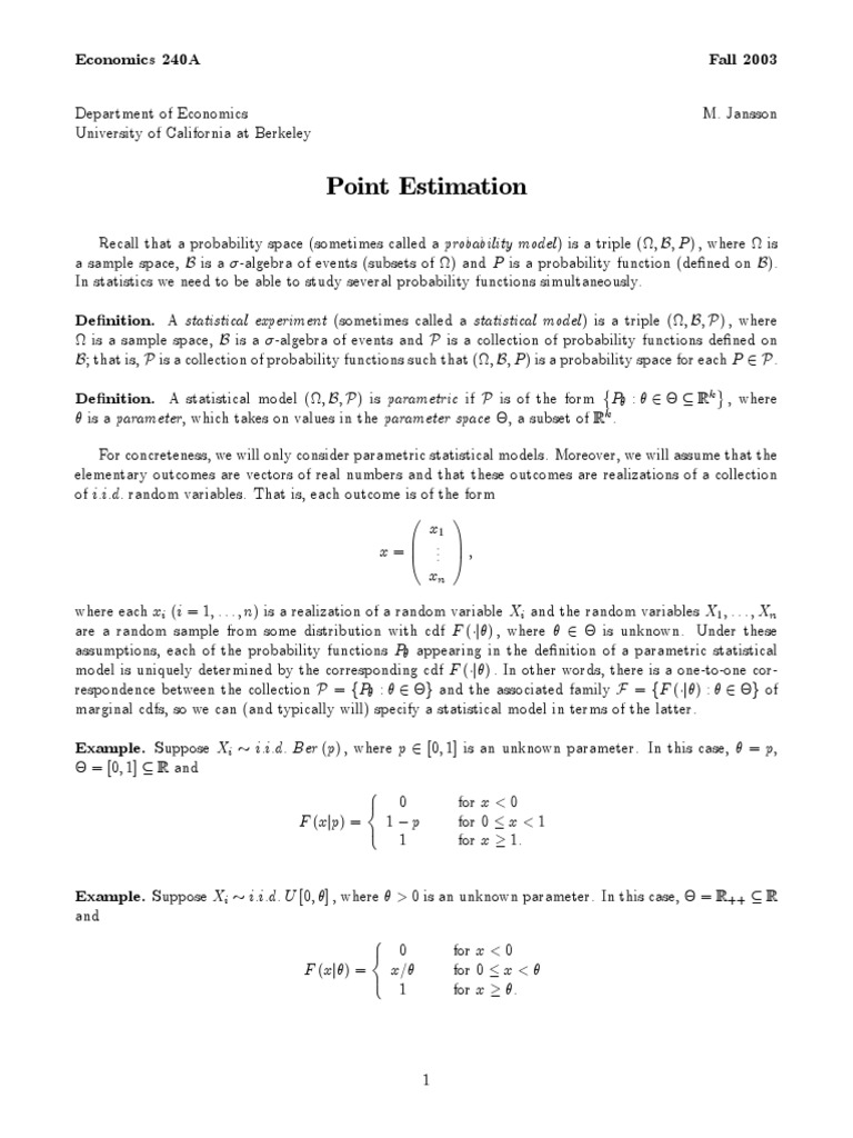 Estimation EMV | PDF | Mean Squared Error | Estimator