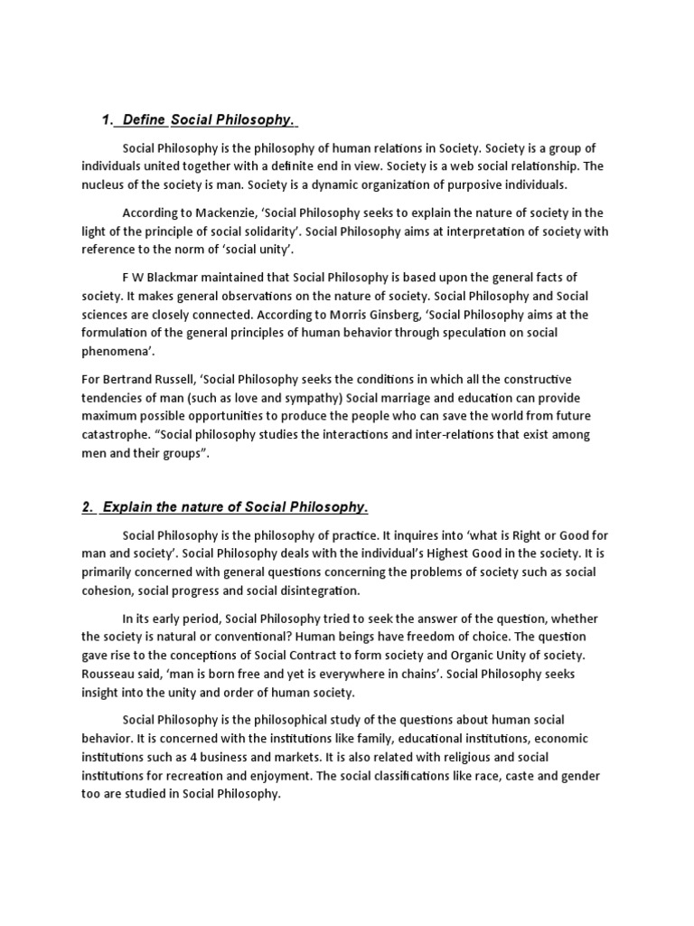 What Is Social Philosophy | PDF | Political Philosophy | Science