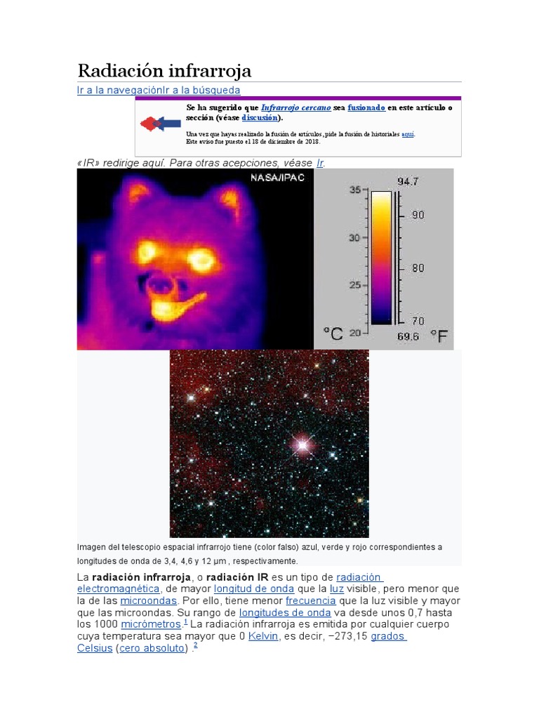 Radiación Infrarroja | PDF | Infrarrojo | Radiación electromagnética