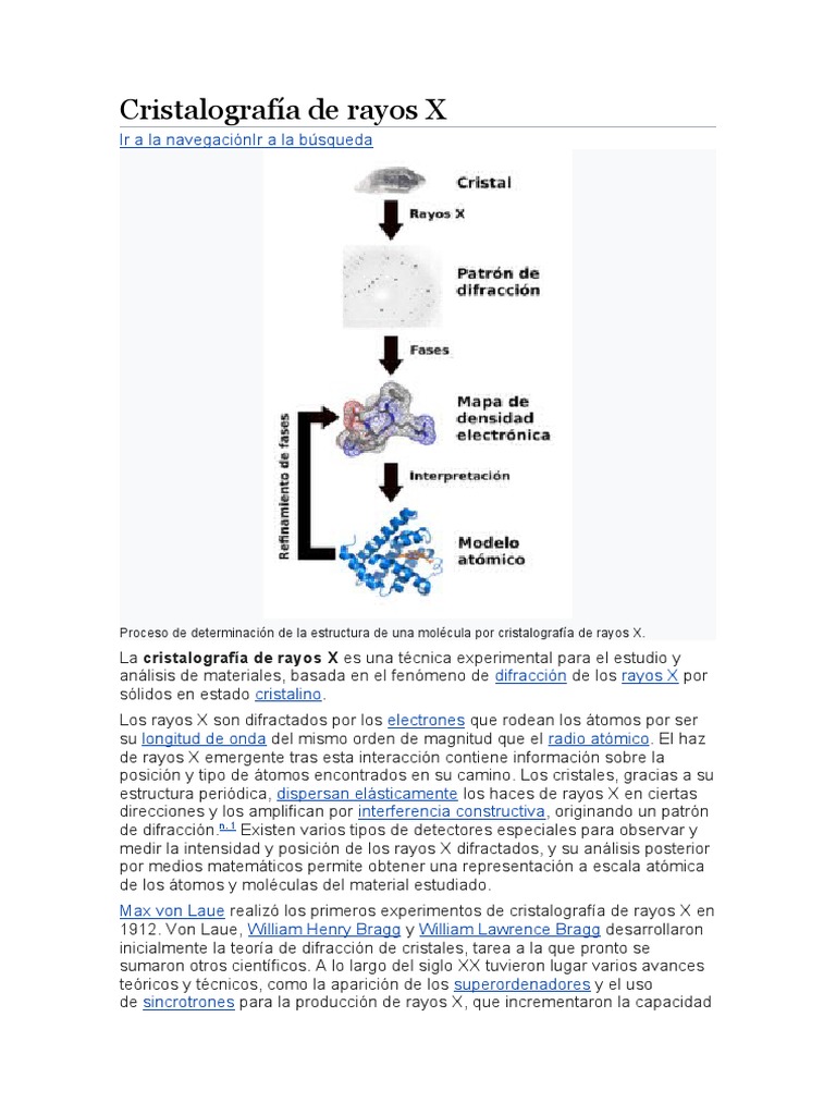 Cristalografía de Rayos X | PDF | Cristalografía de rayos X | Química ...