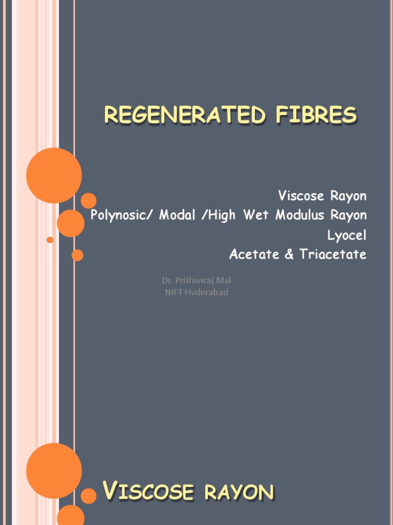 Chapter 6 - Regenerated - Fibres | PDF | Rayon | Fibers