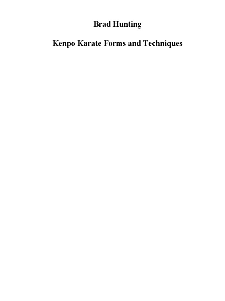 Kenpo Karate Forms and Techniques | PDF