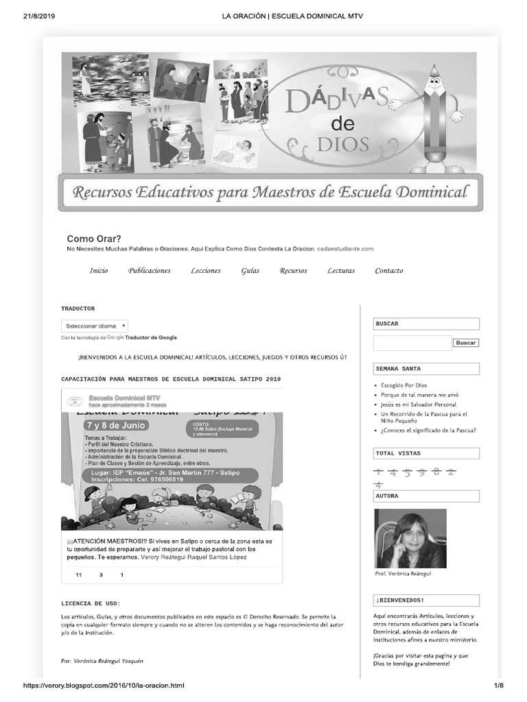 La Oración _ Escuela Dominical Mtv | PDF