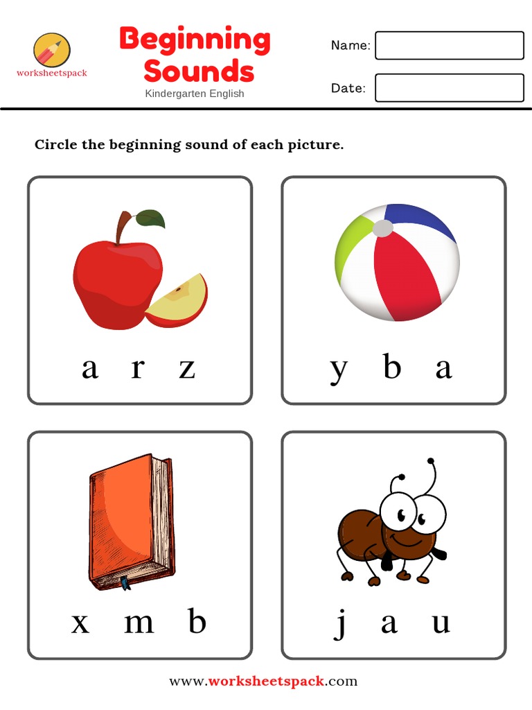 Beginning Sounds Worksheets Pack A To Z | PDF