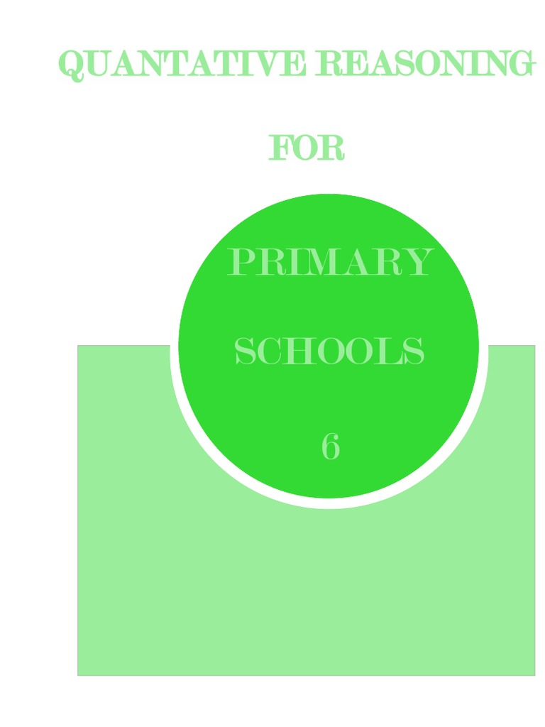 Quantative Reasoning For Primary School 6 Work-1 | PDF | Mathematics | Arithmetic