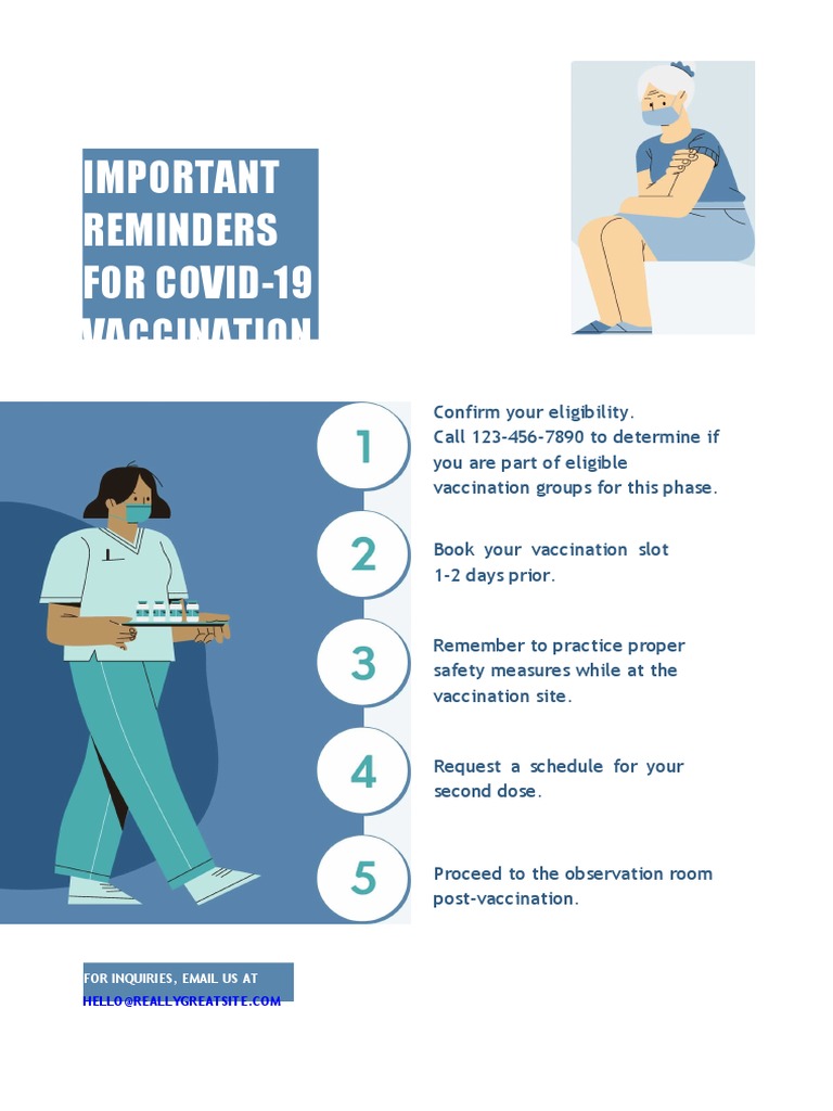 Blue and Green Illustration Clinical Friendly Safety and Direction ...