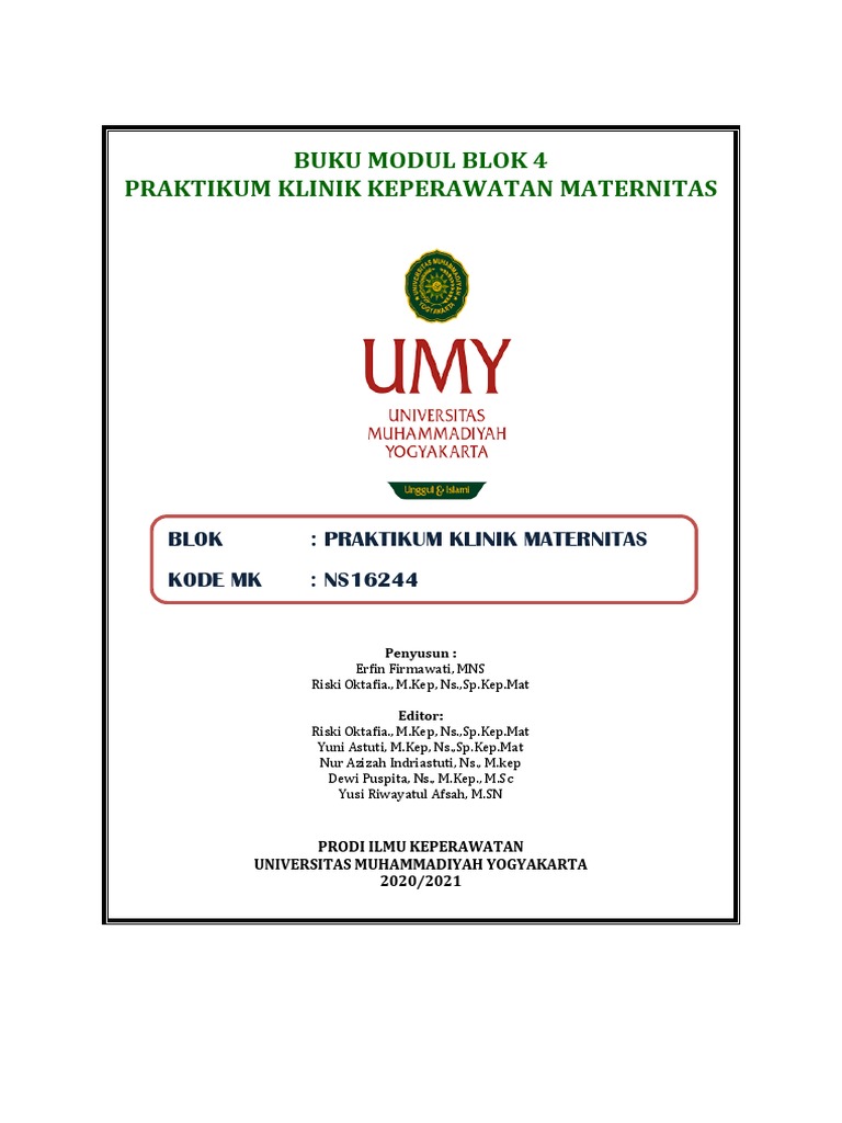 Buku Modul PK Maternitas Ringkasan 2018-2019 | PDF