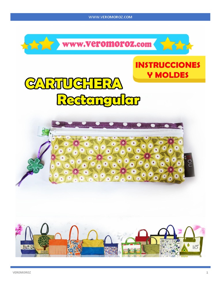Moldes y patrones para cartucheras | PDF
