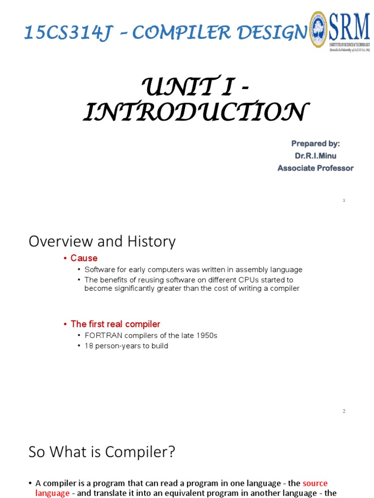 Unit 1 | Download Free PDF | Parsing | Compiler