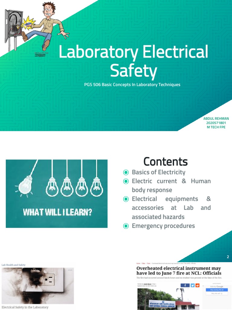 Lab Electrical Safety | PDF | Ac Power Plugs And Sockets | Electrical ...