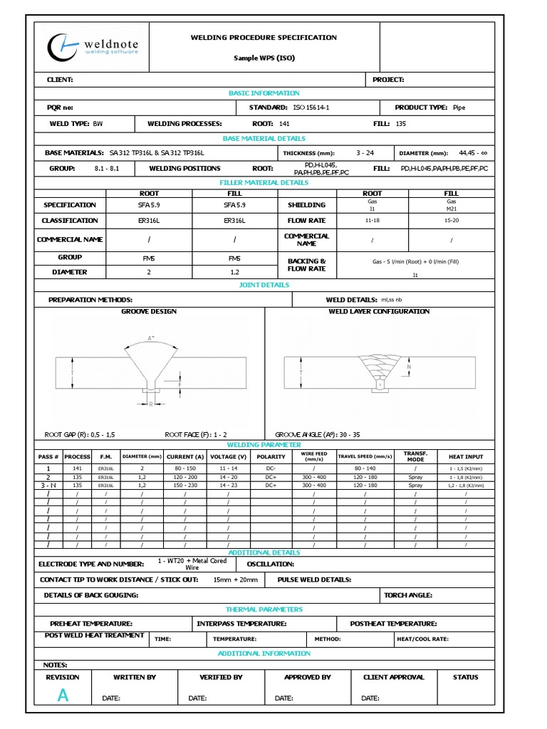 WPS Creation Sample ISO | PDF | Construction | Welding