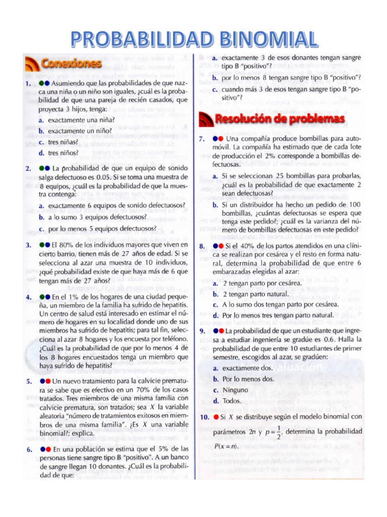 Probabilidad Binomial | PDF