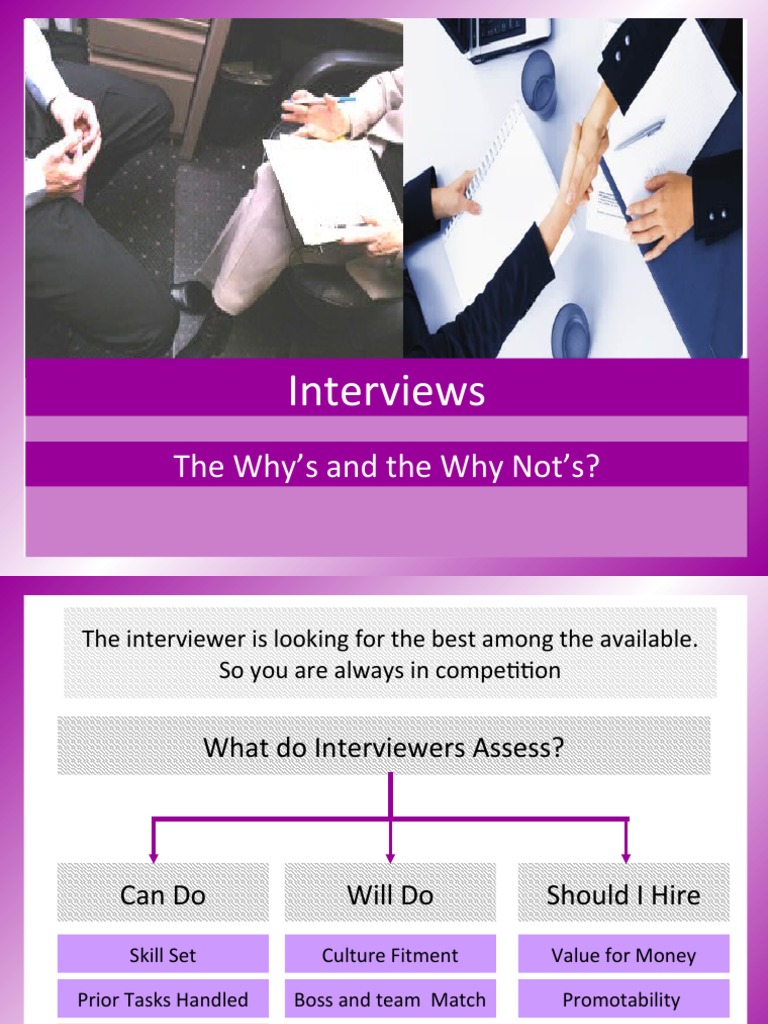 Interviews: The Why's and The Why Not's? | PDF | Interview | Cognition