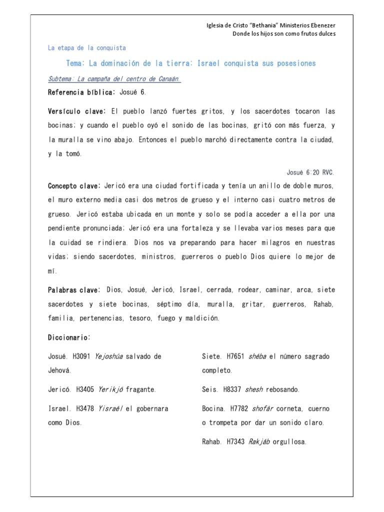 Conquista de Jericó: Estrategia y Fe | PDF | Joshua | Arca de la Alianza